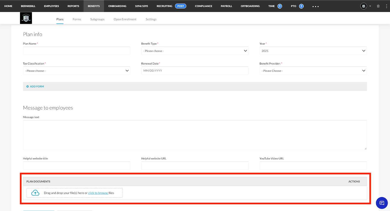 Attaching Documents to a Plan